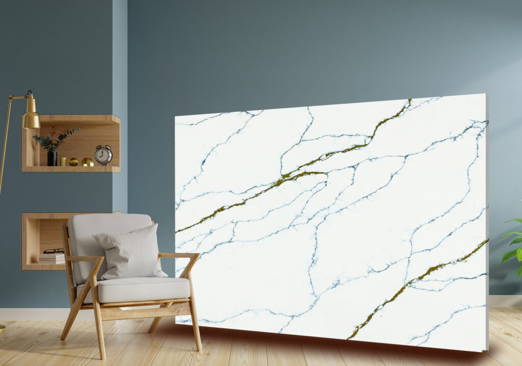 Calacatta Iceberg Quartz countertops in Atlanta, GA - MC Granite ...