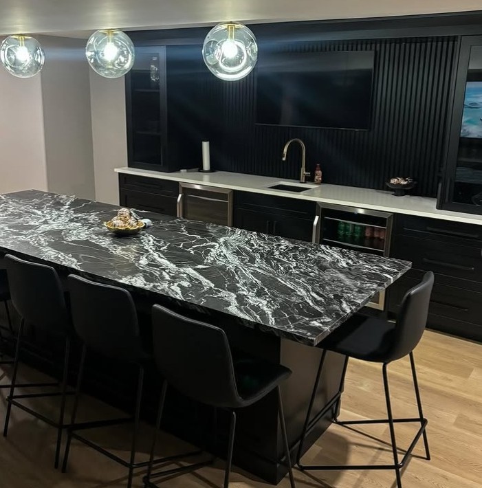 Noir Wave Polished Granite Countertops in Atlanta- MC Granite Countertops